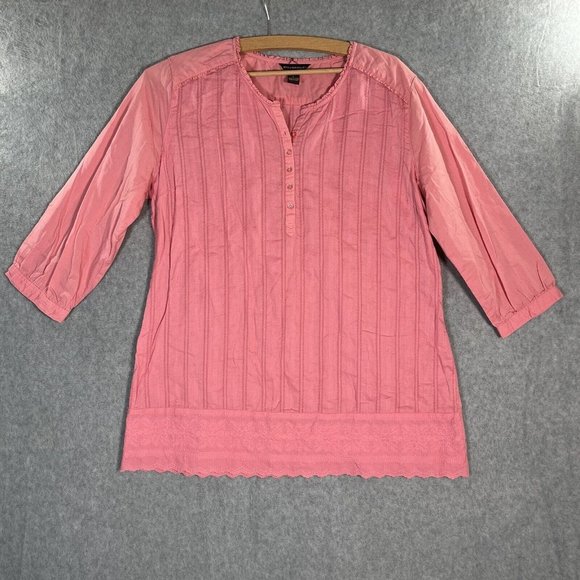 Bit & Bridle | Tops | Bit Bridle Tunic Shirt Women Large Pink Peasant ...
